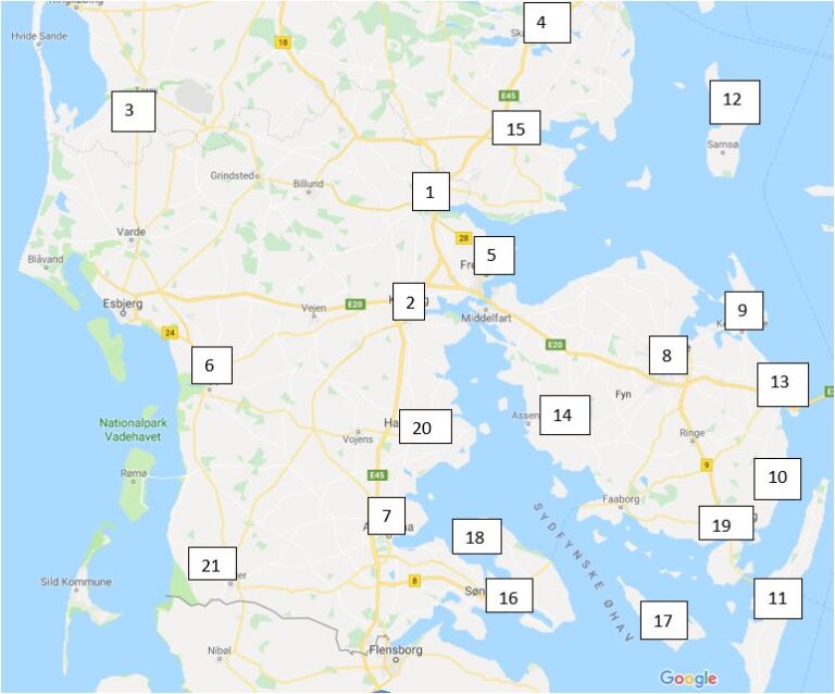 Jylland syd og Fyn – Kongegrave